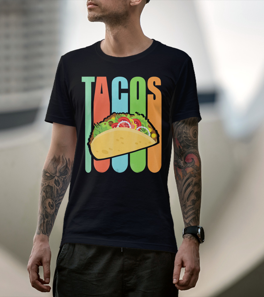 Retro Tacos Mexica Vintage Funny T-Shirt