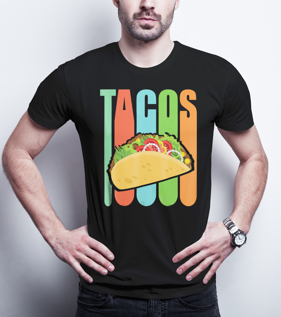 Retro Tacos Mexica Vintage Funny T-Shirt
