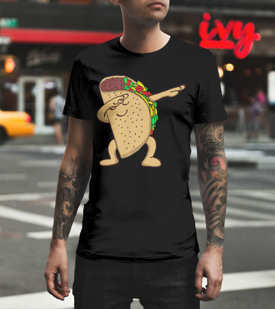 Funny Dabbing Taco Dance Pose T-Shirt
