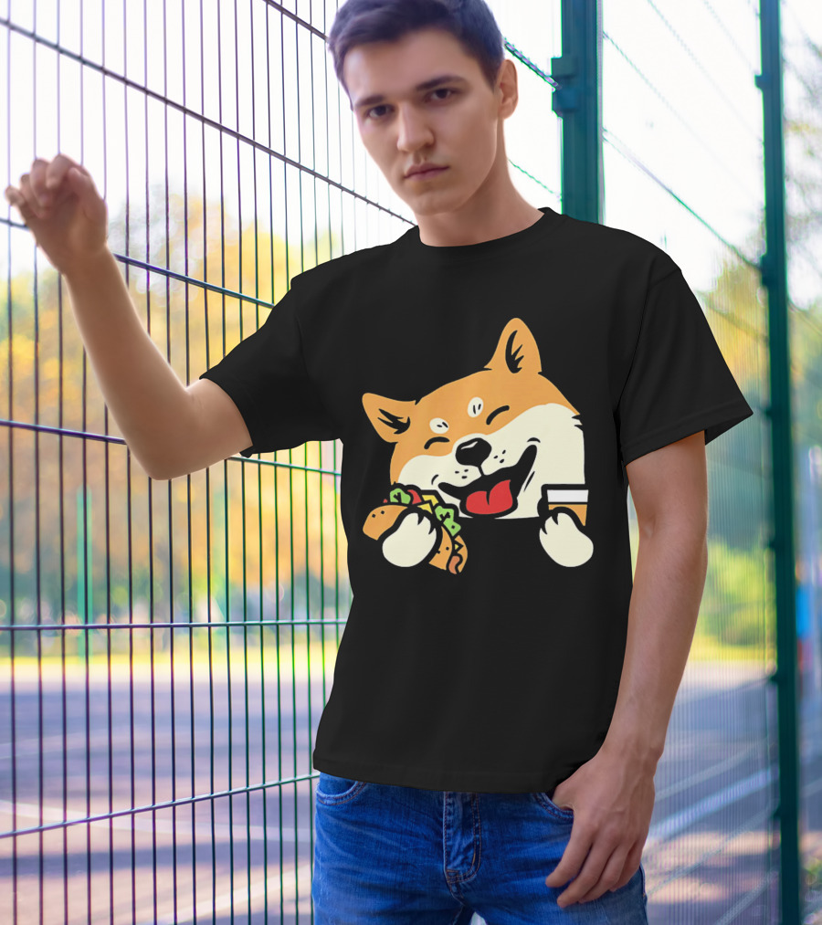 Cute Shiba Inu Taco Pocket Cinco De Mayo T-Shirt