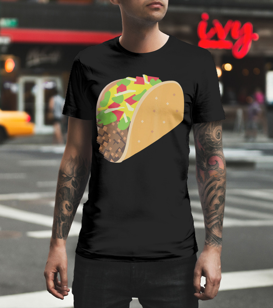 I Love Tacos Emoji Mexican Taco T-Shirt