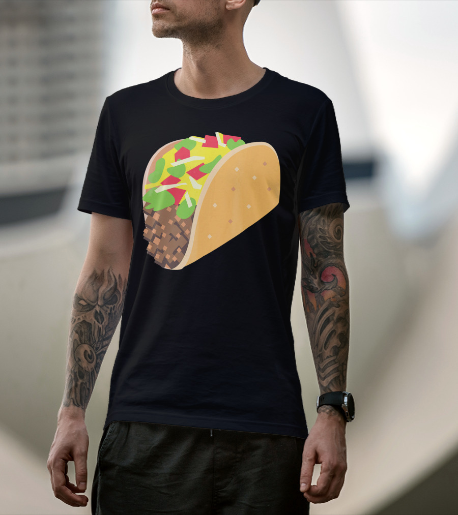 I Love Tacos Emoji Mexican Taco T-Shirt
