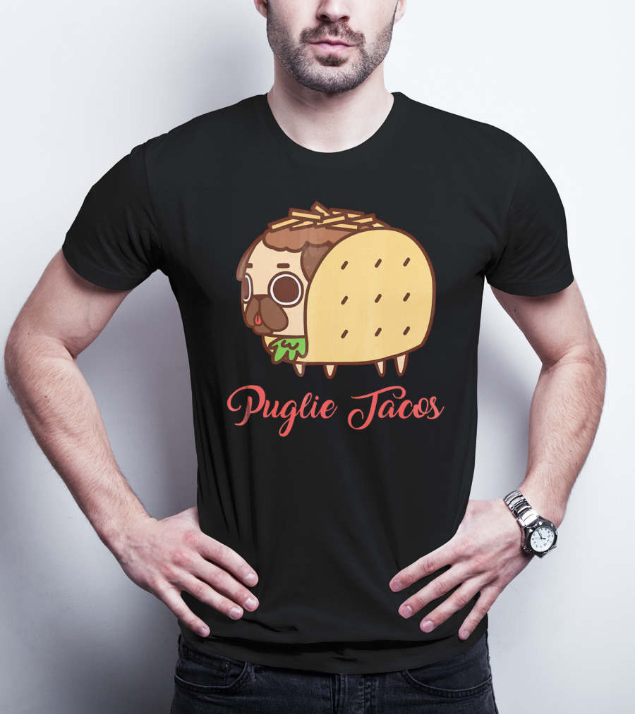 Puglie Tacos Cute Mexican Food Dog T-Shirt