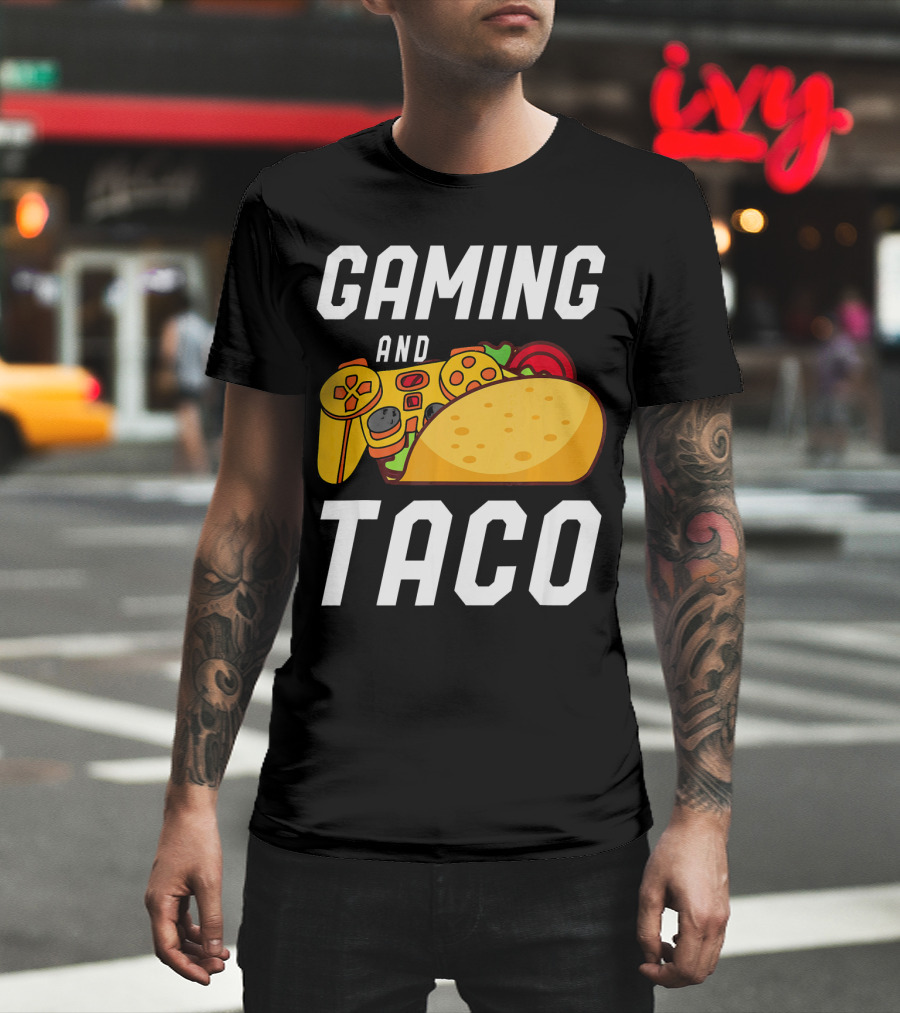Gaming And Taco Gamers Controller Snack Combo T-Shirt