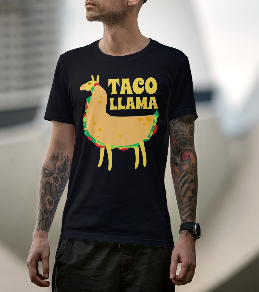 Taco Llama Animal Funny Mexican Cinco De Mayo T-Shirt
