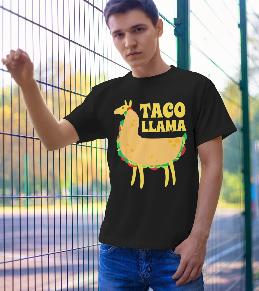Taco Llama Animal Funny Mexican Cinco De Mayo T-Shirt