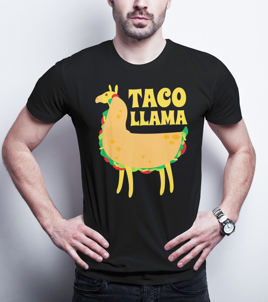 Taco Llama Animal Funny Mexican Cinco De Mayo T-Shirt