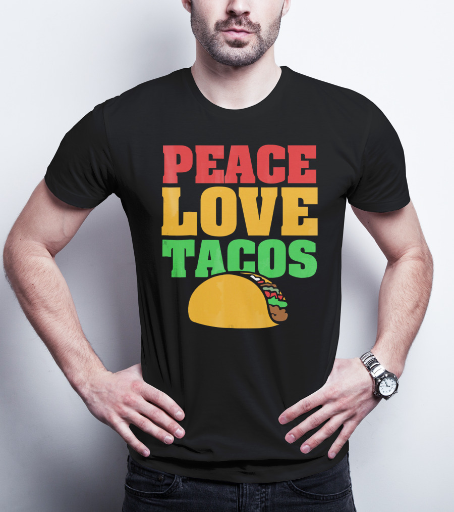 Peace Love Tacos Cute Taco Tuesday T-Shirt