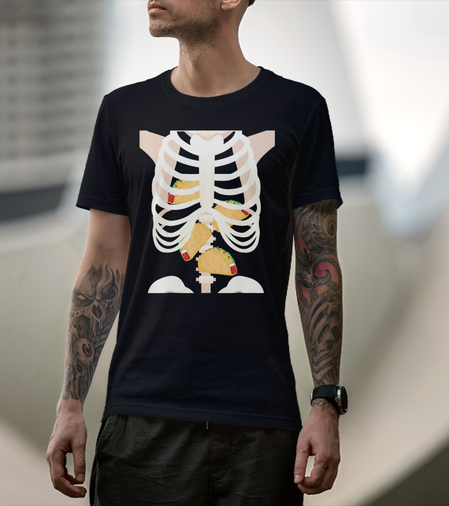 Funny Taco Skeleton Halloween T-Shirt
