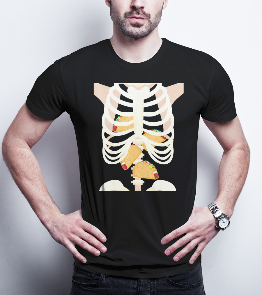 Funny Taco Skeleton Halloween T-Shirt
