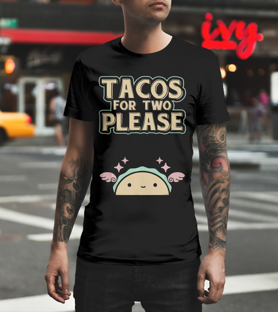 Tacos For Two Please Pregnant Mommy Kawaii Taco T-Shirt