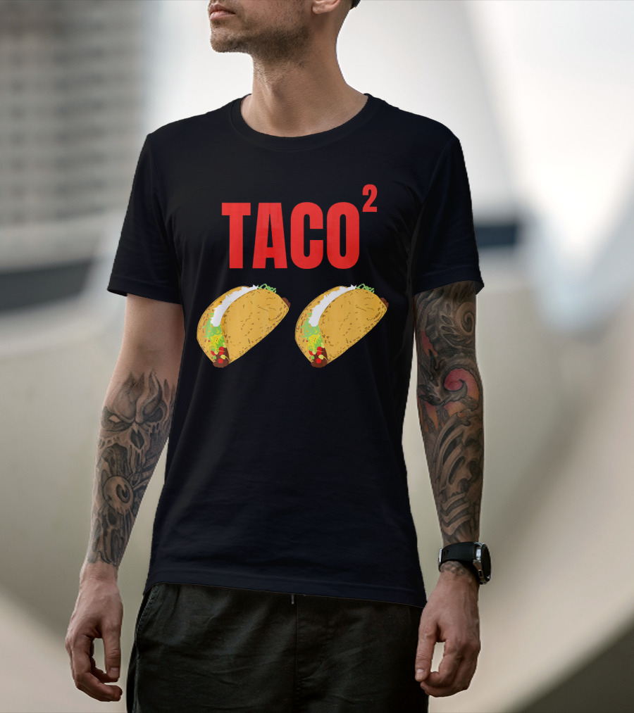 Funny Taco Squared Concept With Colorful Tacos T-Shirt