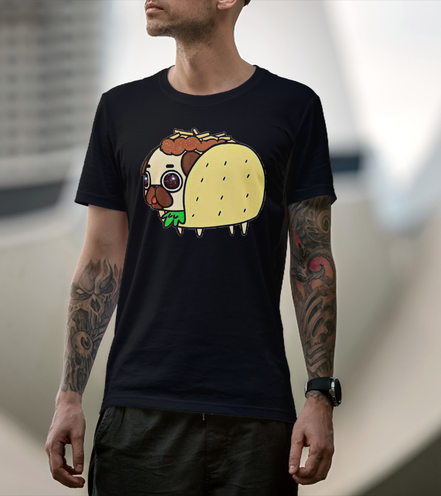 Funny Pug Taco Fusion With Toppings T-Shirt