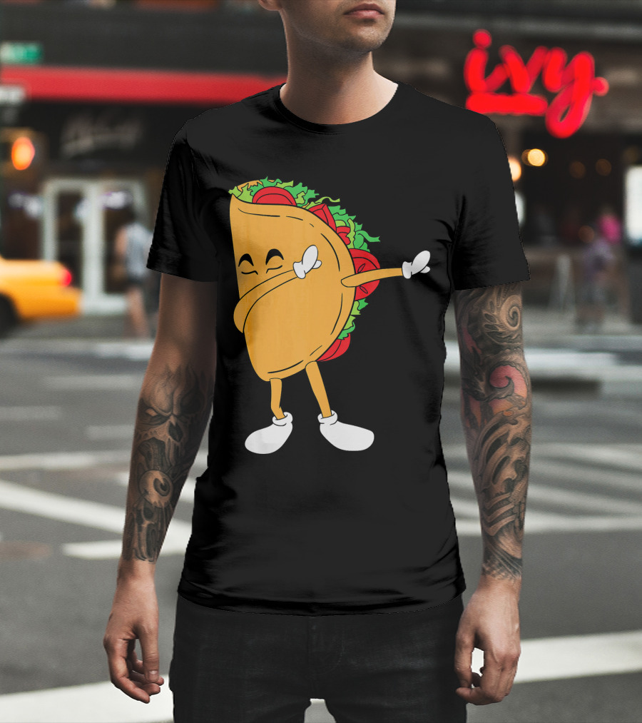 Dabbing Taco Mexico Funny Mexican Food T-Shirt