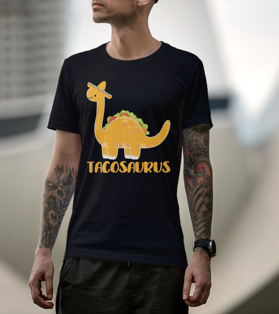 Tacosaurus Brachiosaurus Sombrero Funny Taco Dino T-Shirt