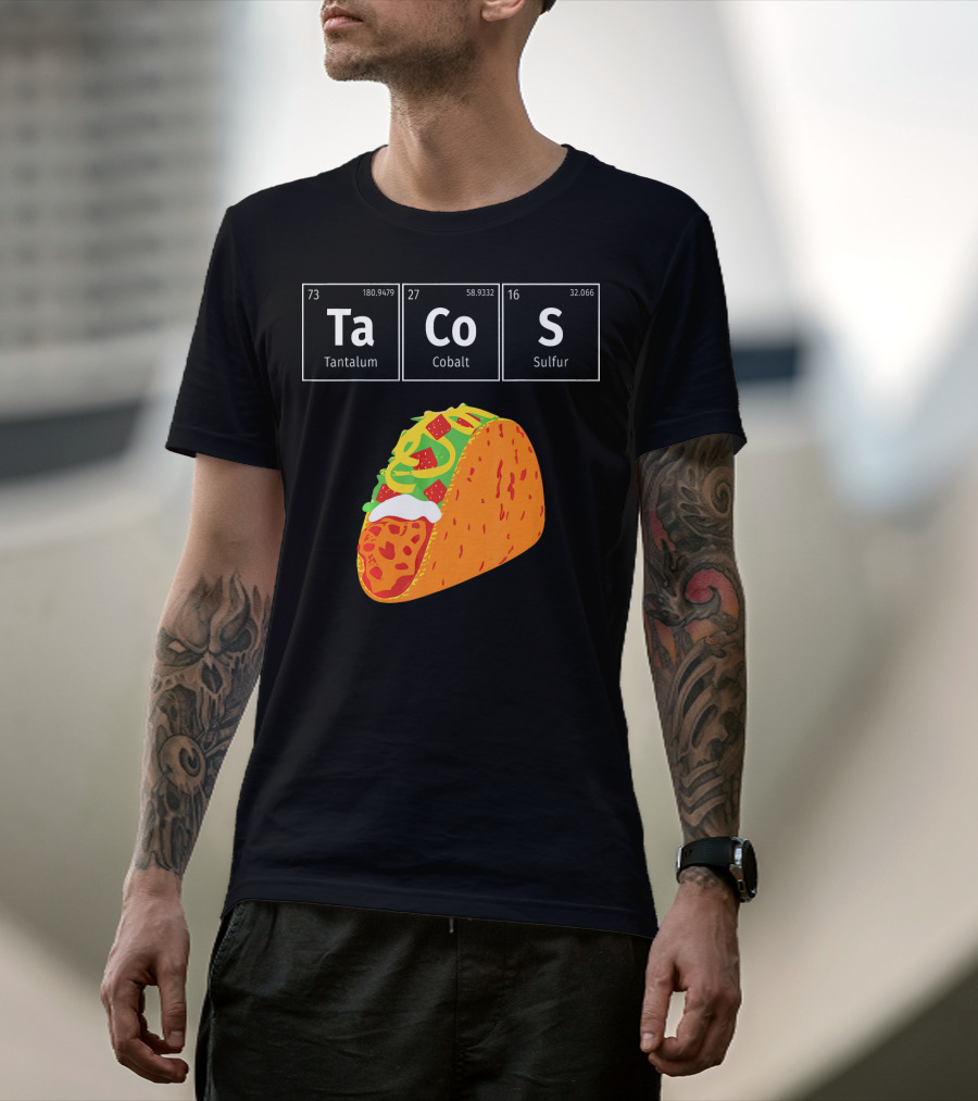 Tantalum Cobalt Sulfur Mexican Tacos Elements T-Shirt