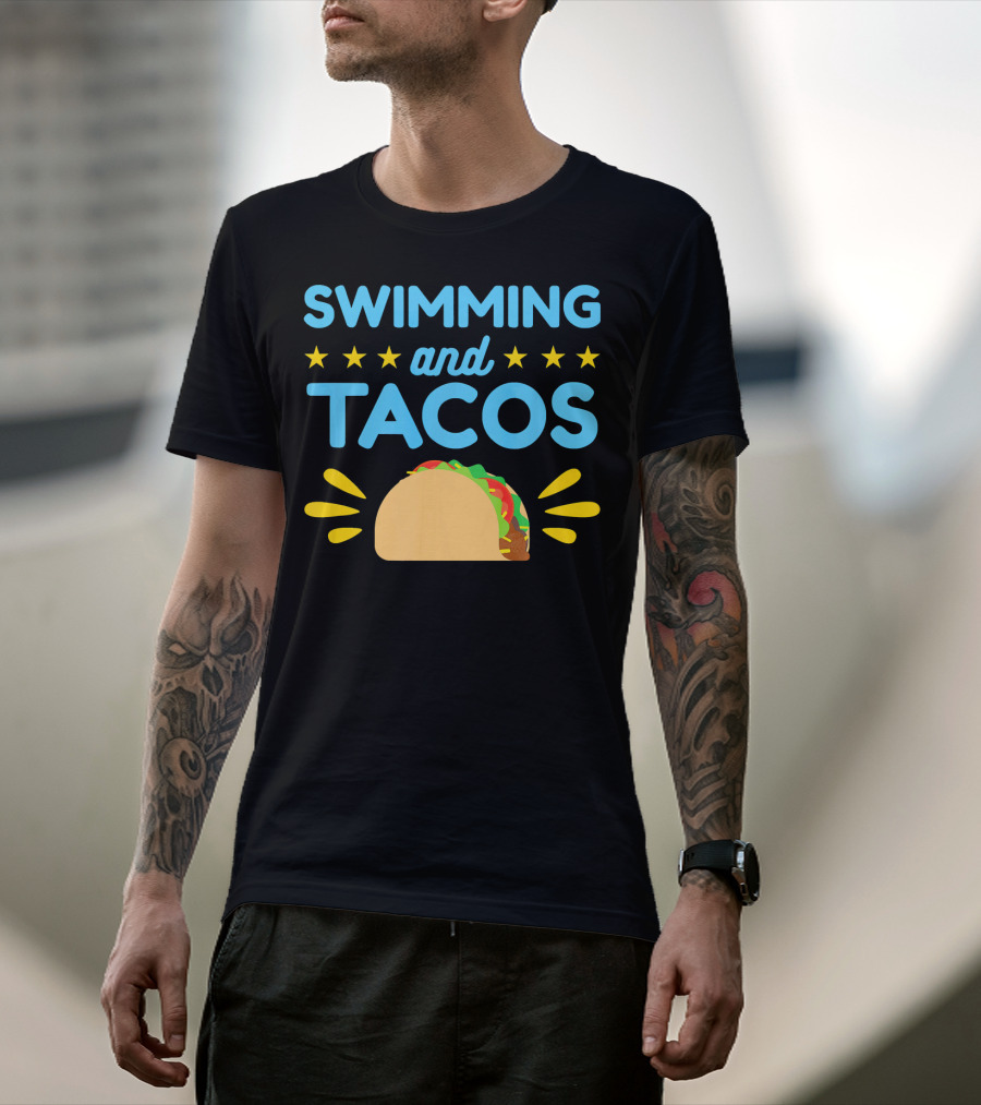 Swimming And Tacos Stars Taco T-Shirt