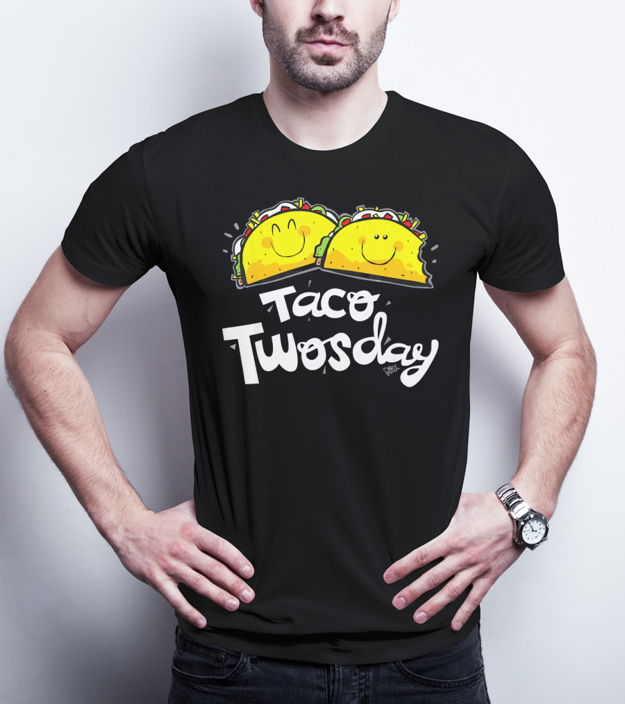 Taco Twosday Smiling Tacos Fun T-Shirt