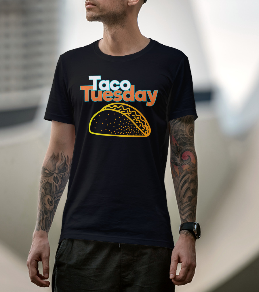 Taco Tuesday Mexican Food Fiesta Celebration With Vibrant Taco T-Shirt