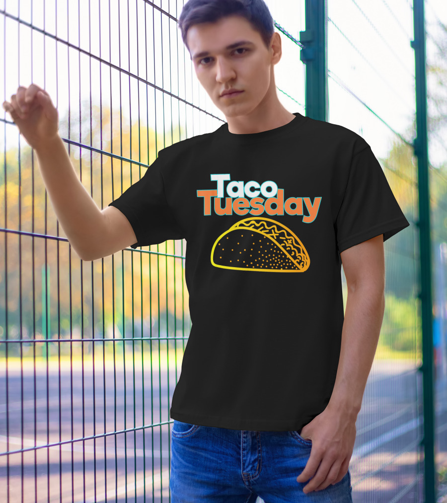 Taco Tuesday Mexican Food Fiesta Celebration With Vibrant Taco T-Shirt