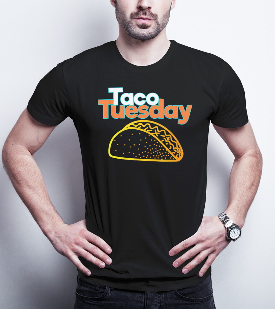 Taco Tuesday Mexican Food Fiesta Celebration With Vibrant Taco T-Shirt