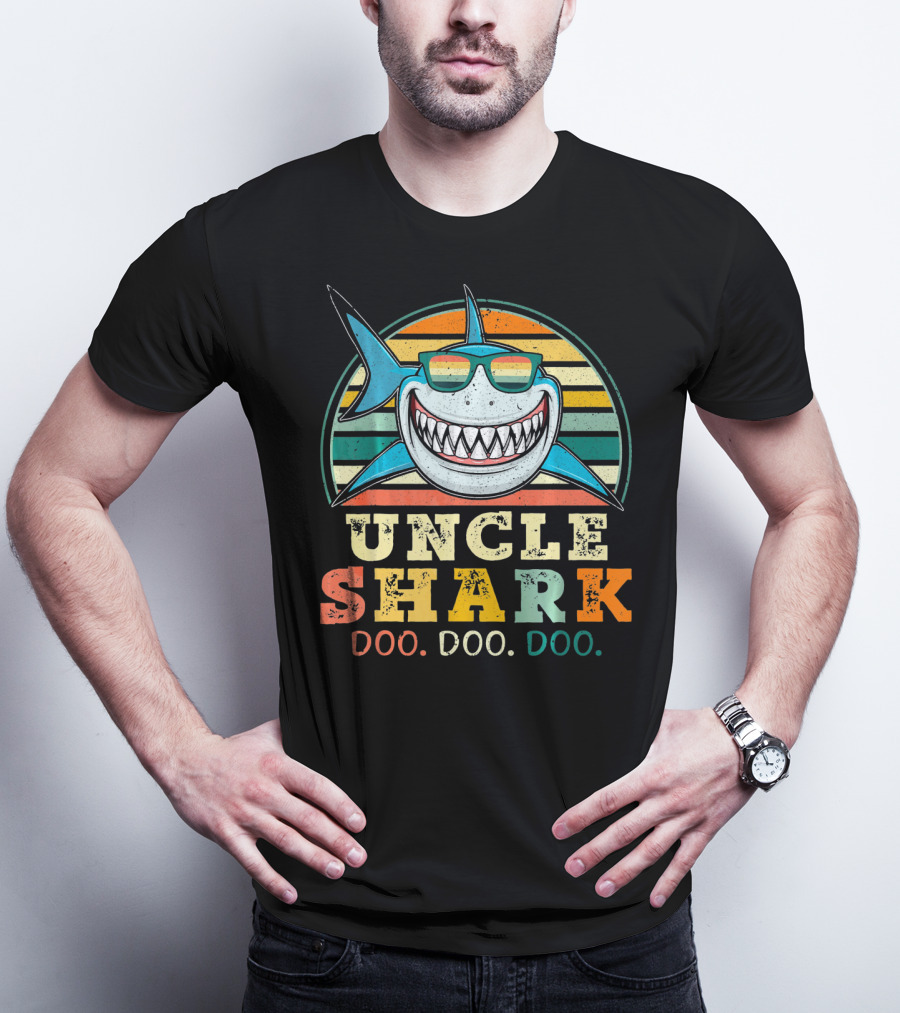 Uncle Shark Retro Vintage Doo Doo Doo T-Shirt