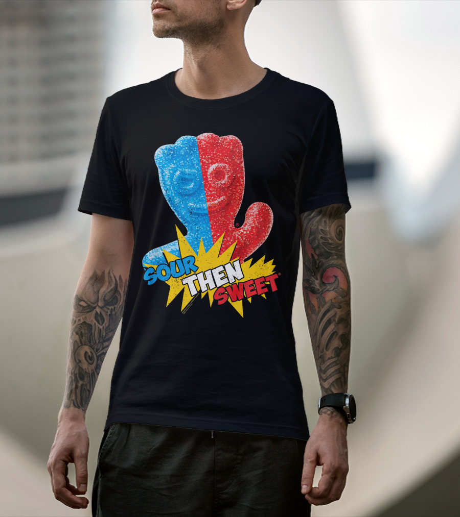 Sour Patch Kids Sour Then Sweet Candy Blue Red Explosion T-Shirt