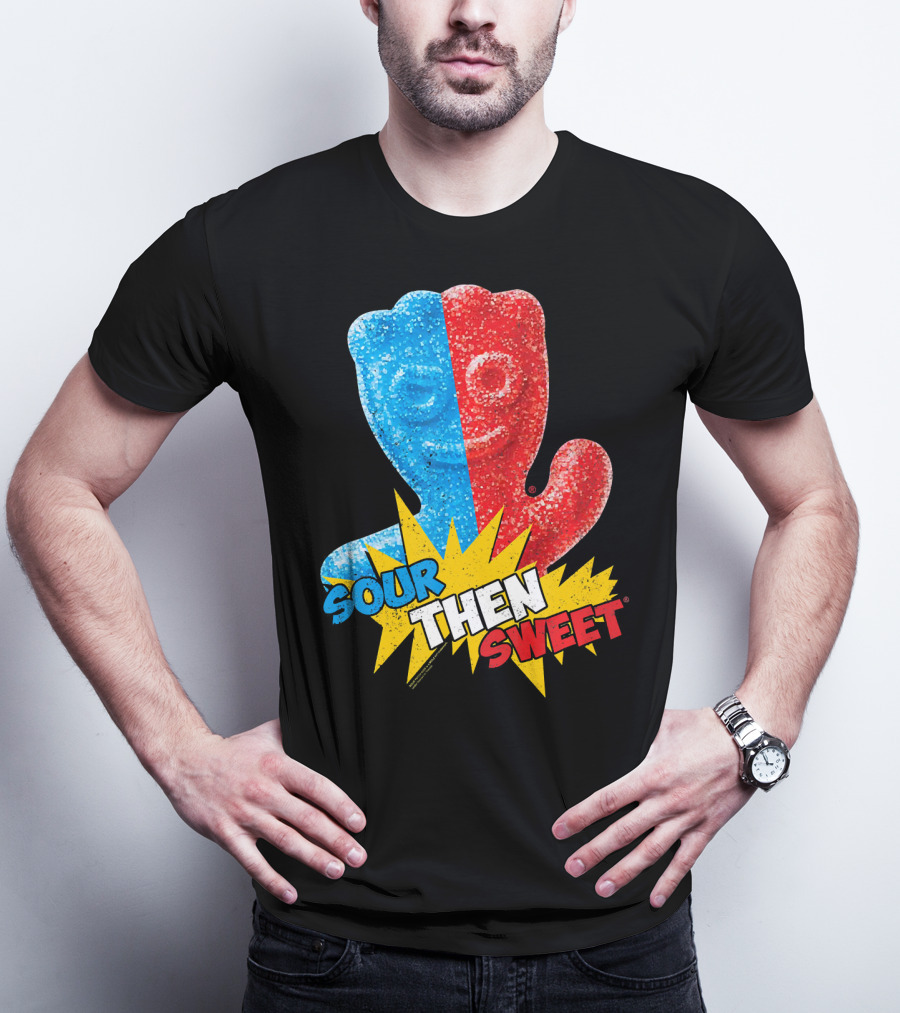 Sour Patch Kids Sour Then Sweet Candy Blue Red Explosion T-Shirt