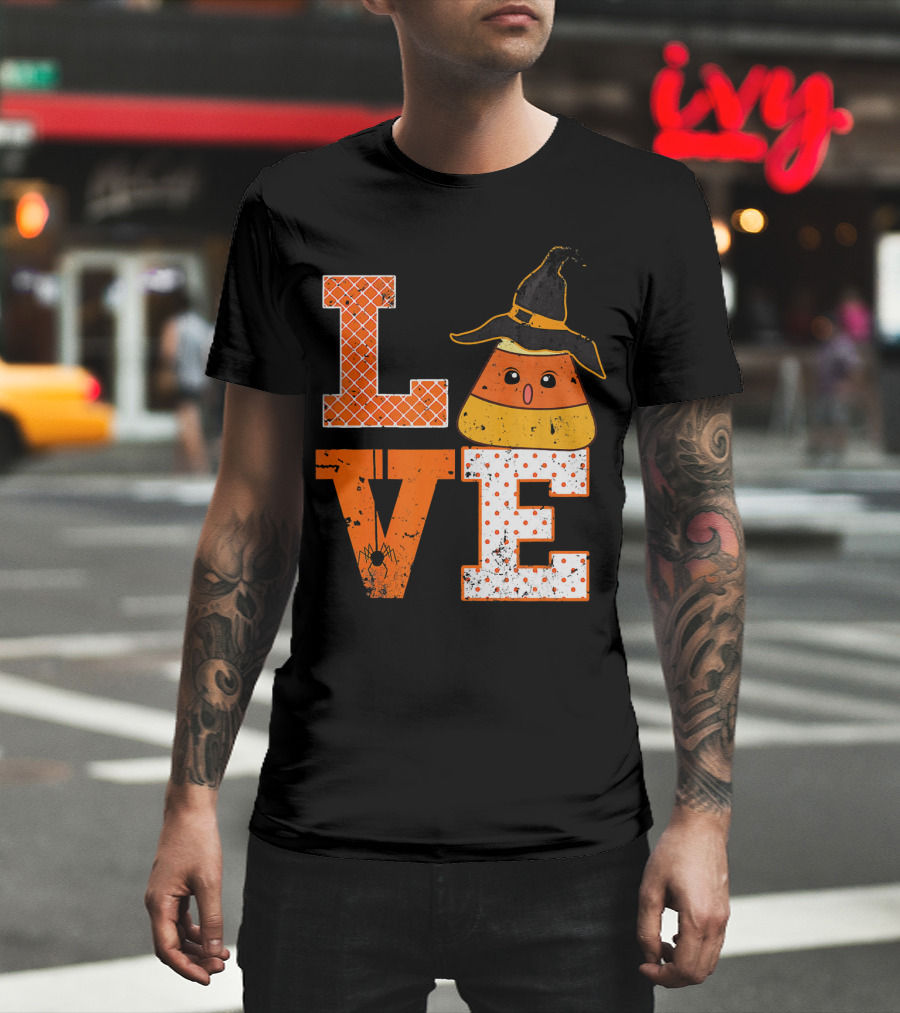 Love Candy Corn Cute Halloween Hat T-Shirt