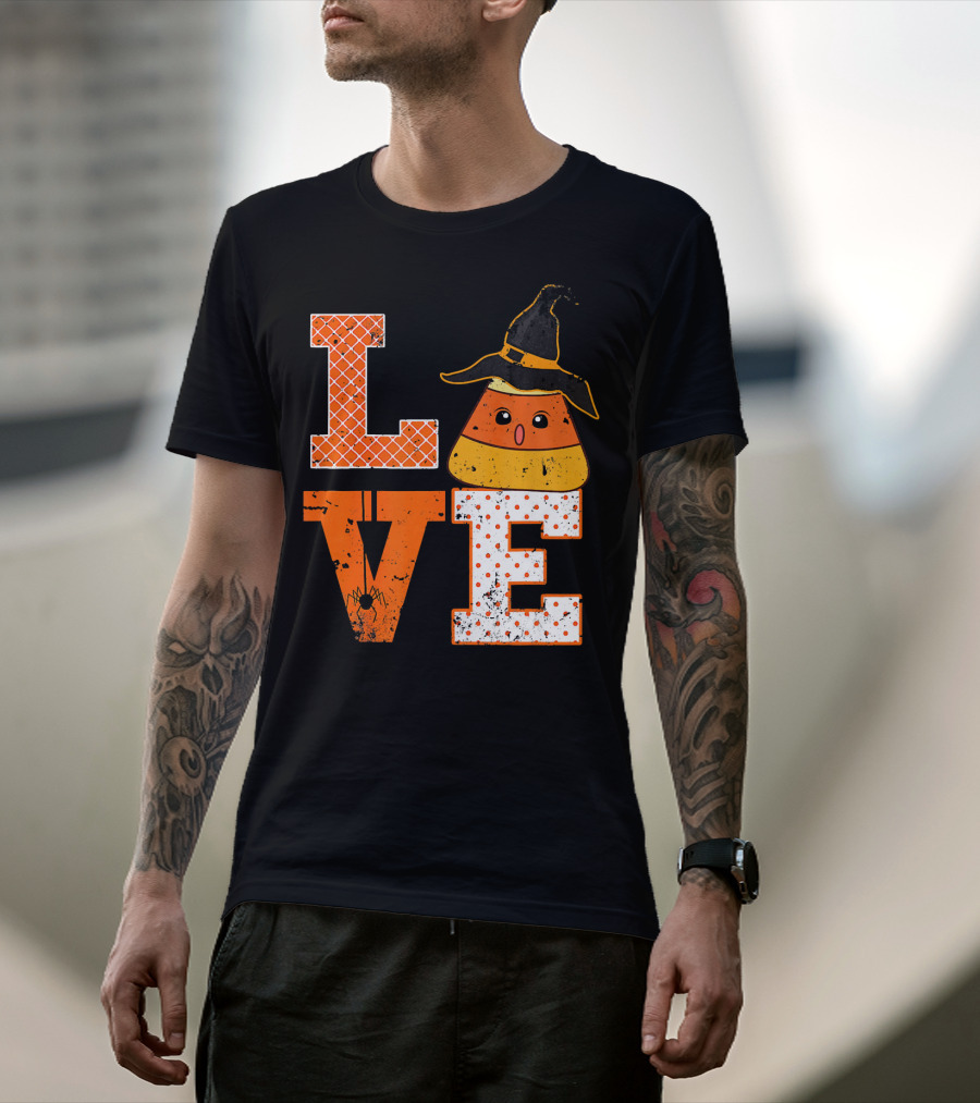 Love Candy Corn Cute Halloween Hat T-Shirt