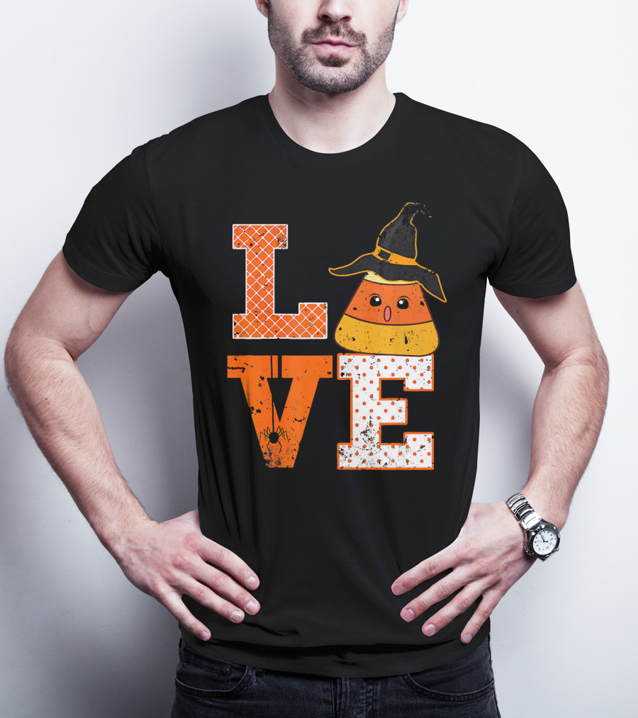 Love Candy Corn Cute Halloween Hat T-Shirt