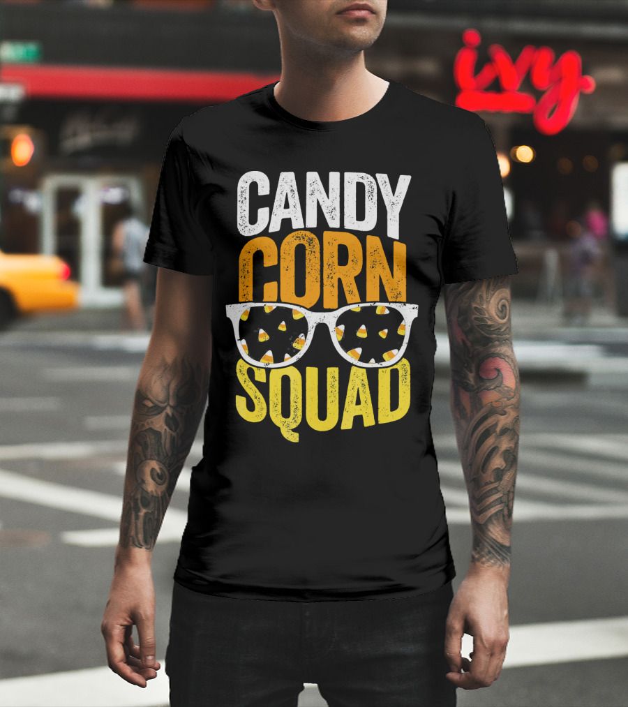 Candy Corn Squad Halloween Party Sunglasses T-Shirt
