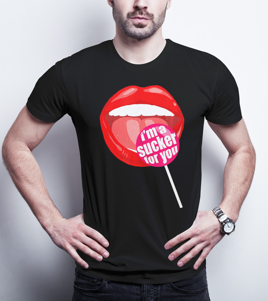 I'm A Sucker For You Candy Pop Lips T-Shirt