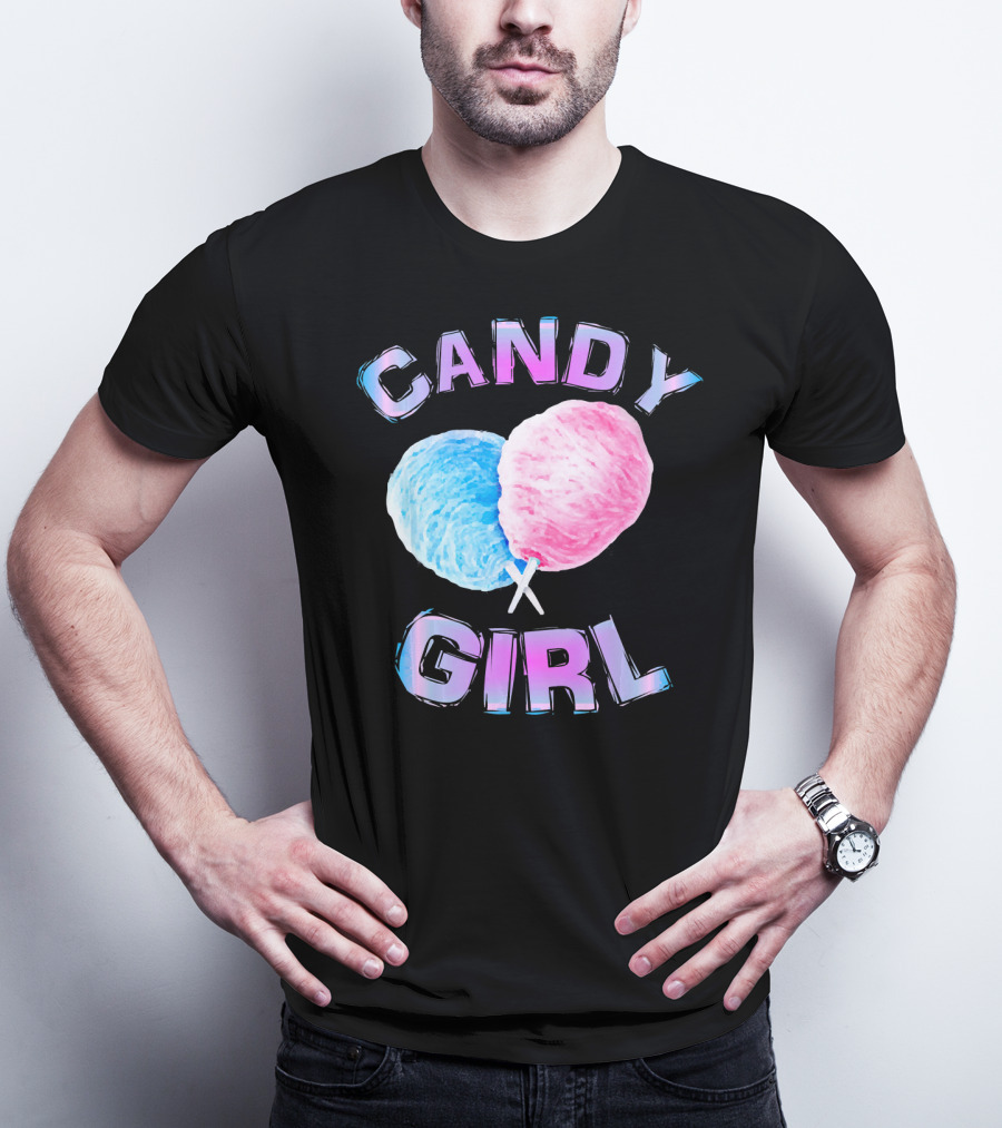 Candy Girl Cotton Candy Fun Girls Juniors T-Shirt