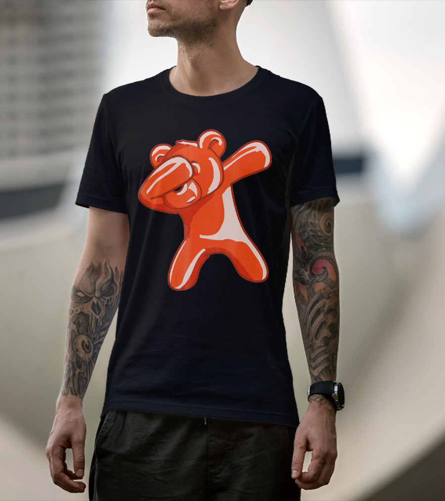 Dabbing Bear Gummy Candy Dance Dab Pose T-Shirt
