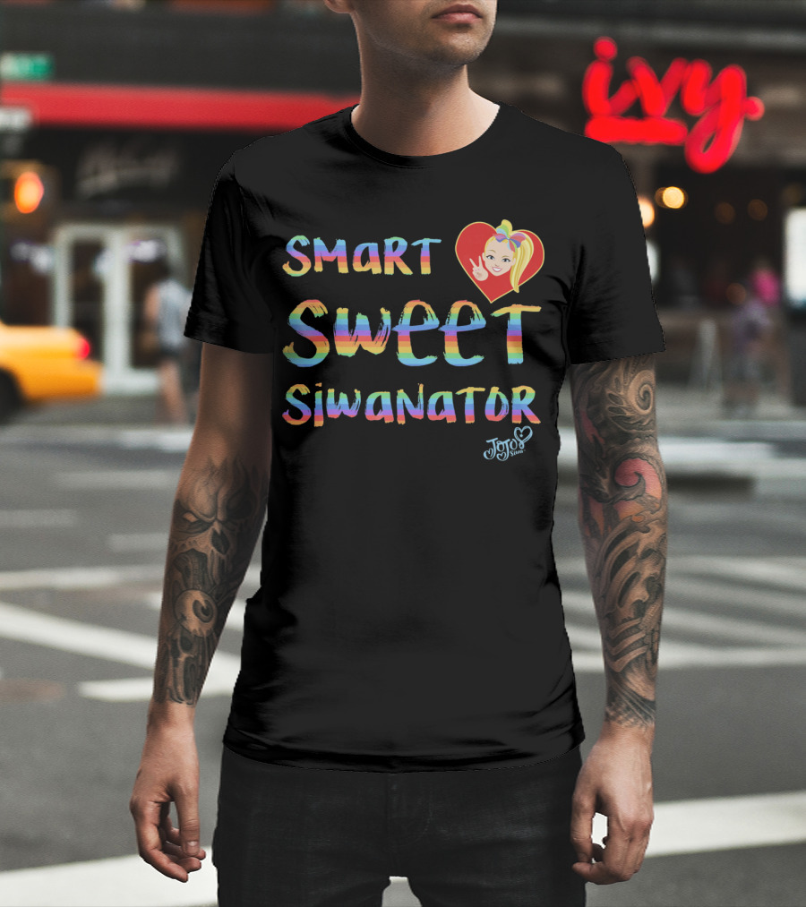 JoJo Siwa Heart Smart Sweet Siwanator Rainbow T-Shirt