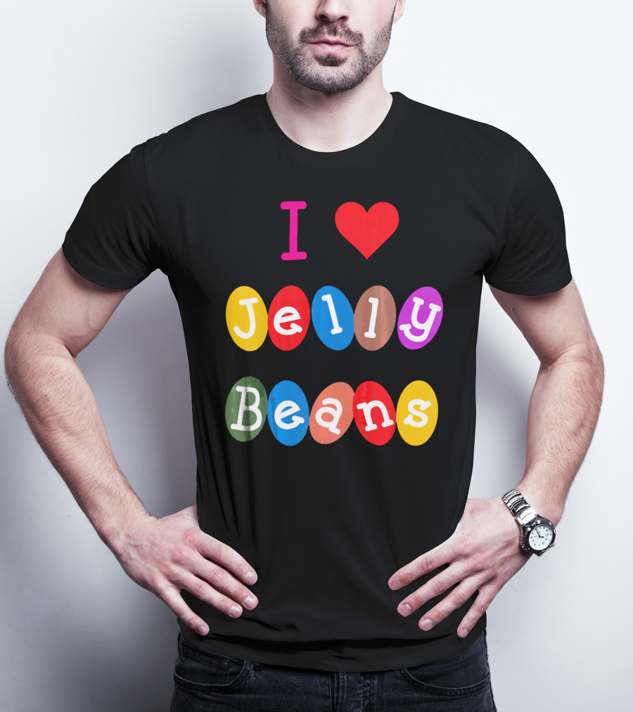 I Love Jelly Beans Heart Sweets Candy T-Shirt