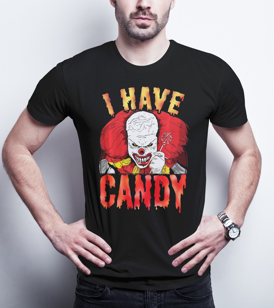 Halloween Scary Clown I Have Candy Horror T-Shirt