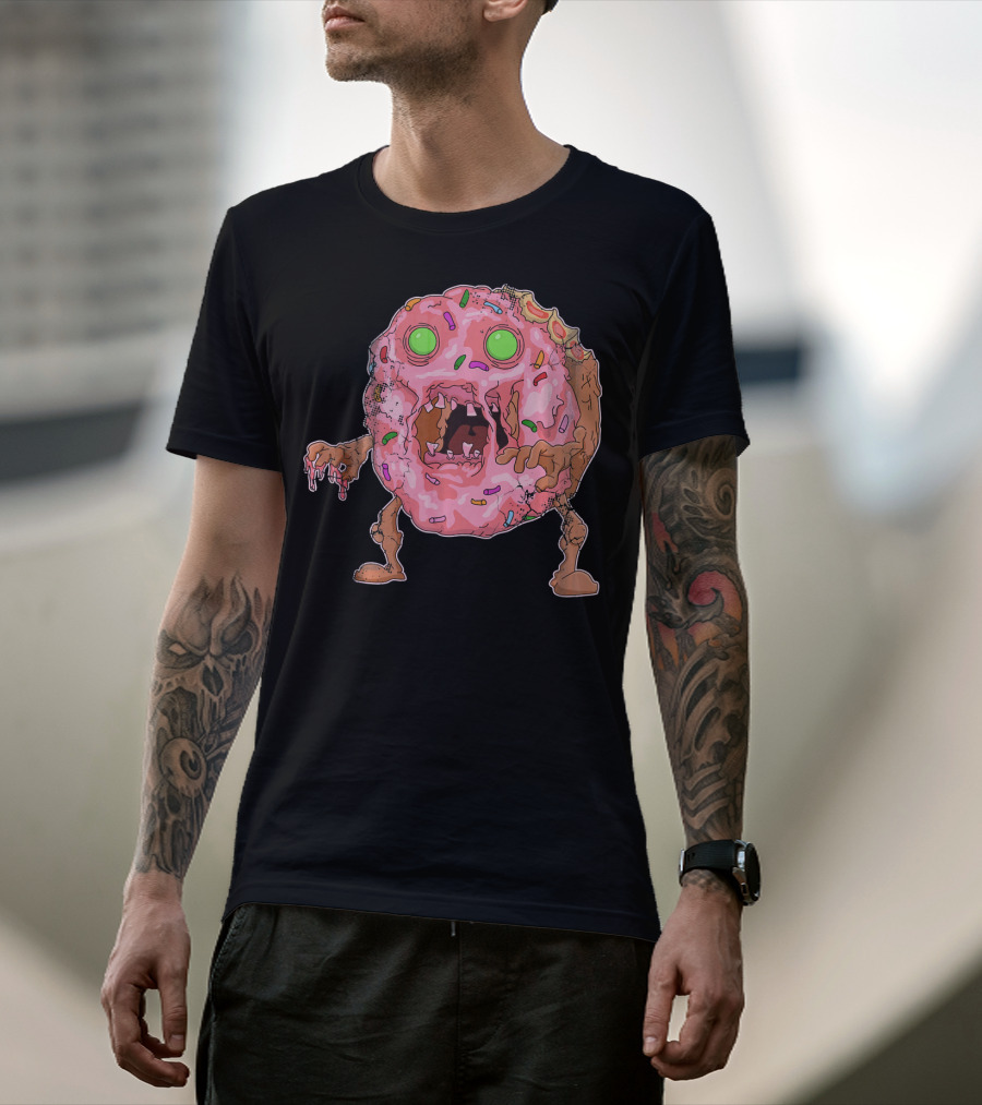 Halloween Zombie Donut Funny Zombies Hum Sprinkles Monster T-Shirt