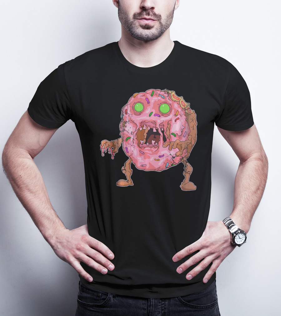 Halloween Zombie Donut Funny Zombies Hum Sprinkles Monster T-Shirt