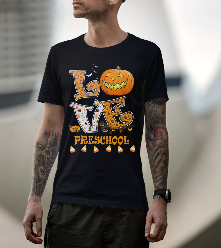Halloween Pumpkin Love Preschool Candy Corn T-Shirt