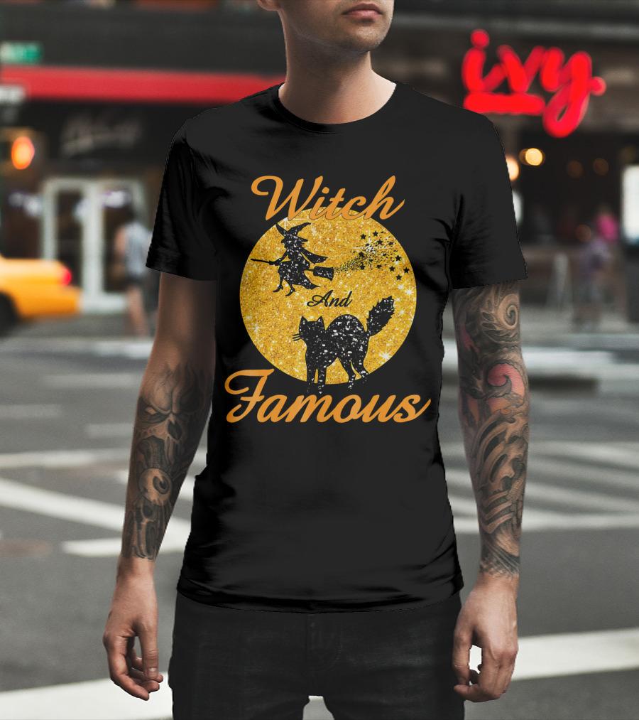 Witch And Famous Halloween Men Kids T-Shirt