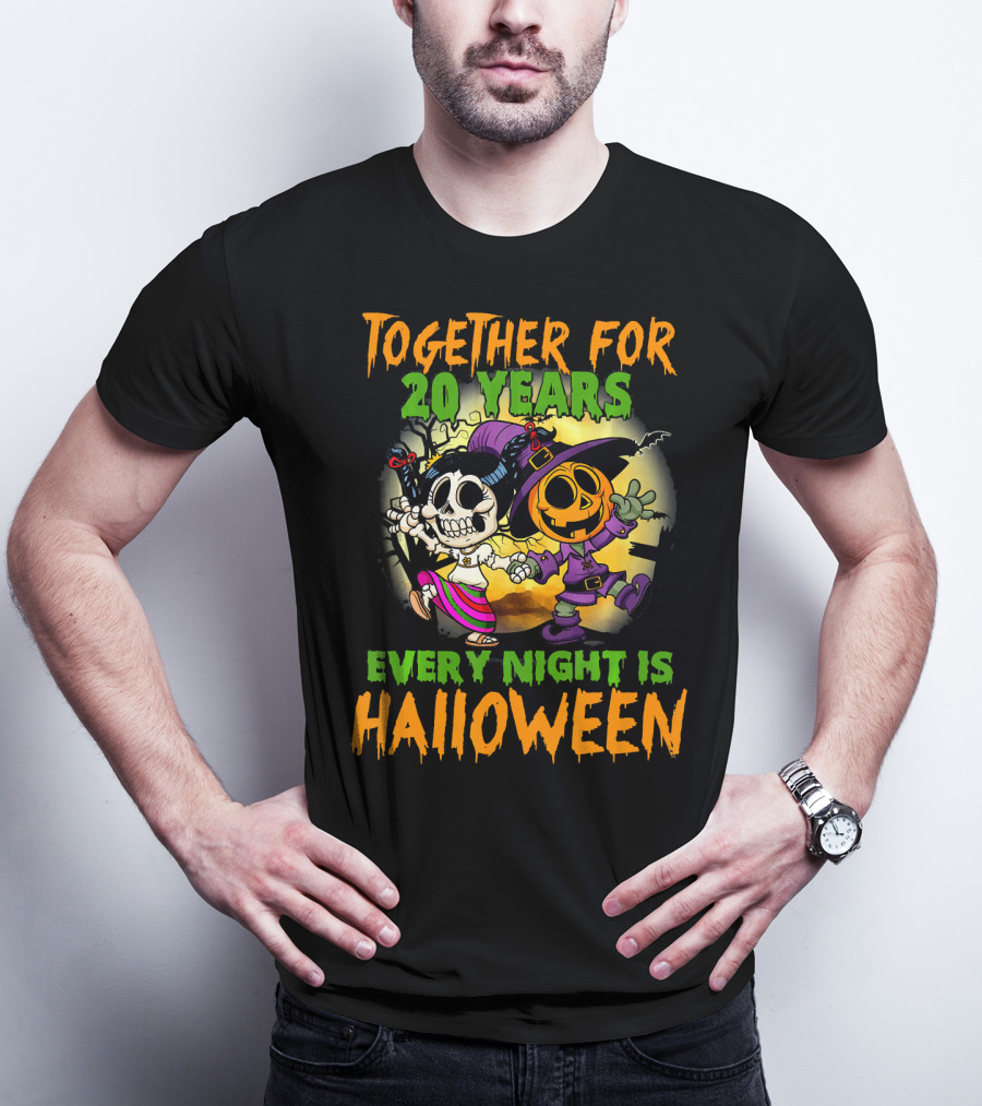 Together For 20 Years Every Night Is Halloween T-Shirt