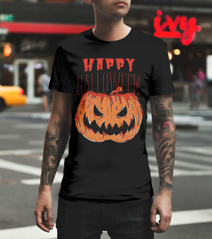 Happy Halloween Pumpkin Funny Costume Idea Cool T-Shirt