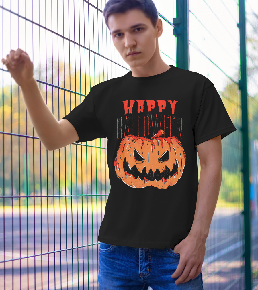 Happy Halloween Pumpkin Funny Costume Idea Cool T-Shirt