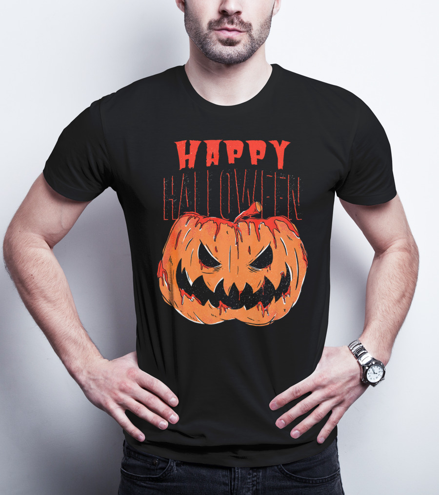 Happy Halloween Pumpkin Funny Costume Idea Cool T-Shirt