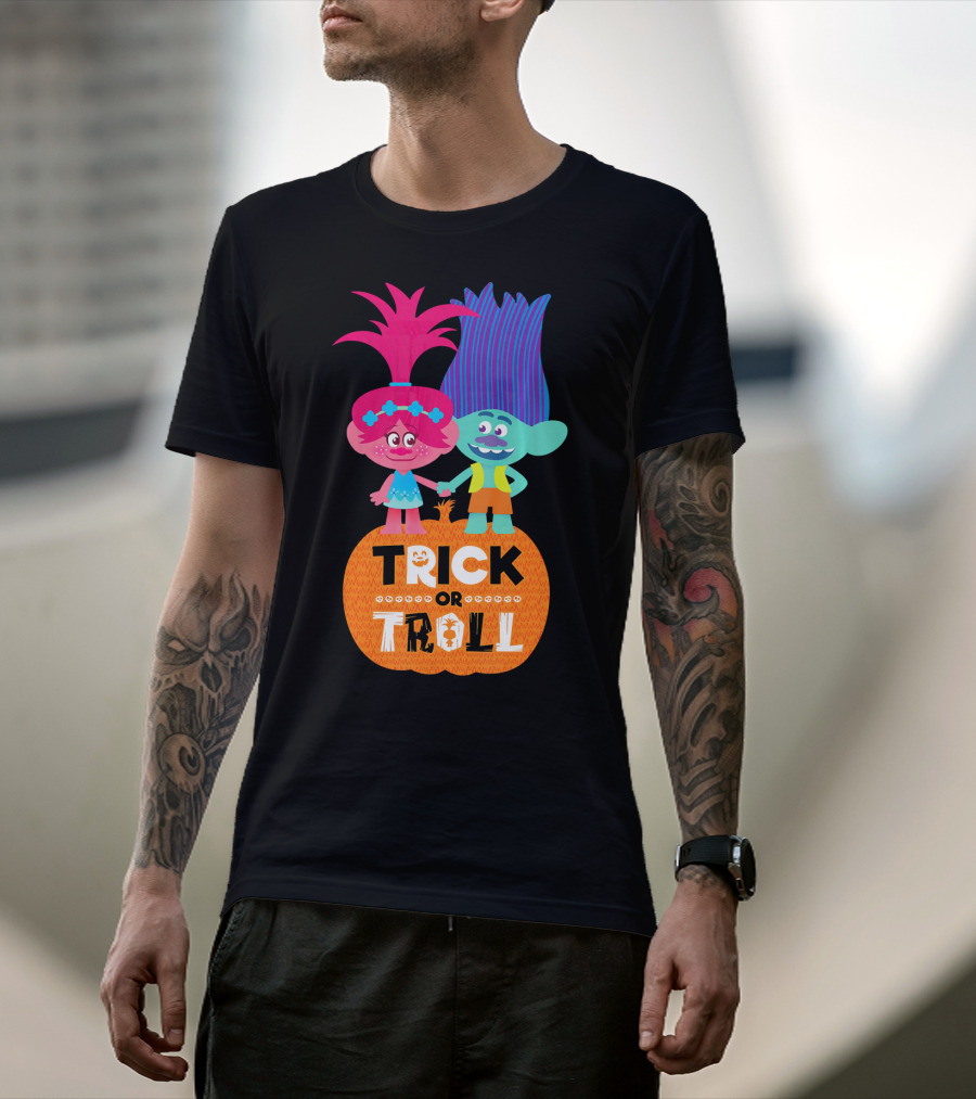 Trick Or Troll DreamWorks Trolls Halloween Pumpkin T-Shirt