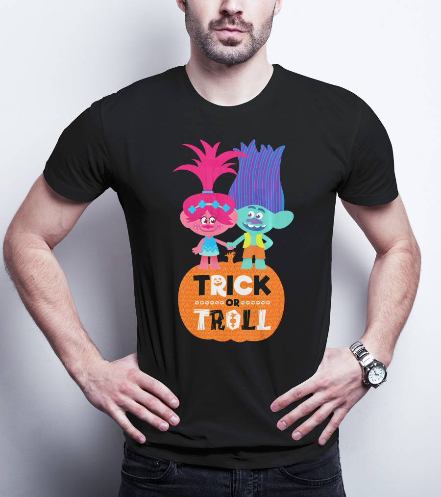 Trick Or Troll DreamWorks Trolls Halloween Pumpkin T-Shirt