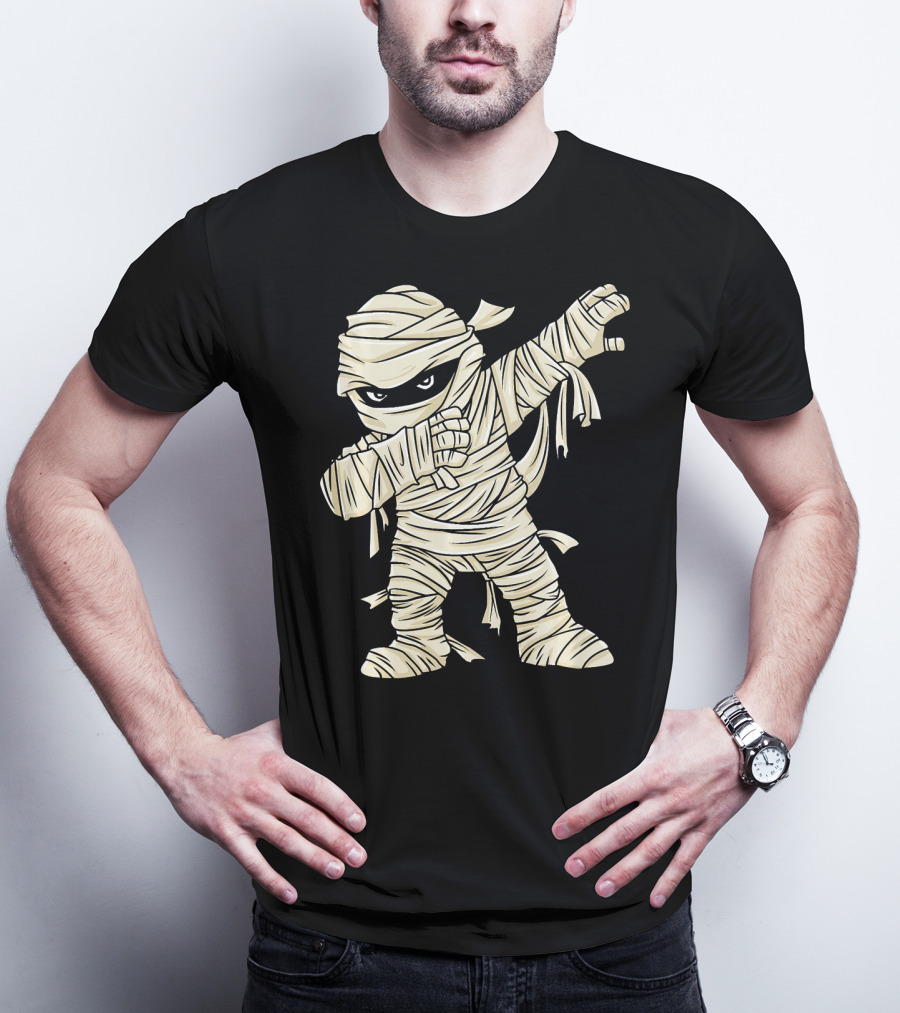 Dabbing Mummy Costume Dance Halloween Humor T-Shirt