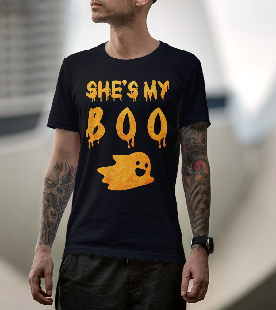She's My Boo Funny Couples Halloween Costume T-Shirt